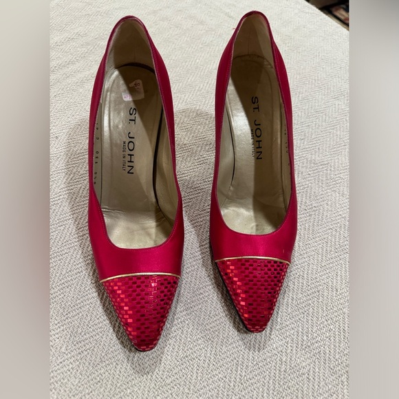 St. John | Shoes | St John Red Pumps Size 82 | Poshmark